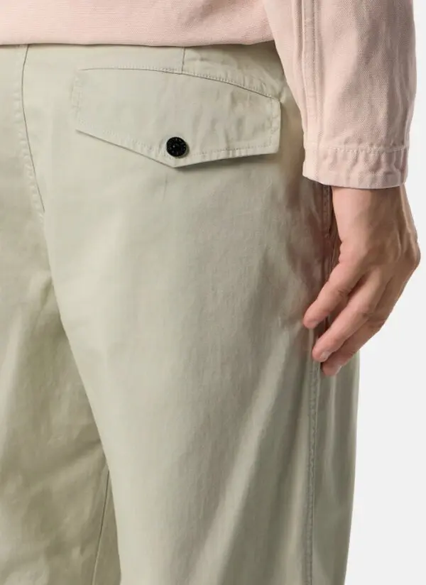 Stone Island Regular-fit Chino Trousers With Snap-flap Pocket