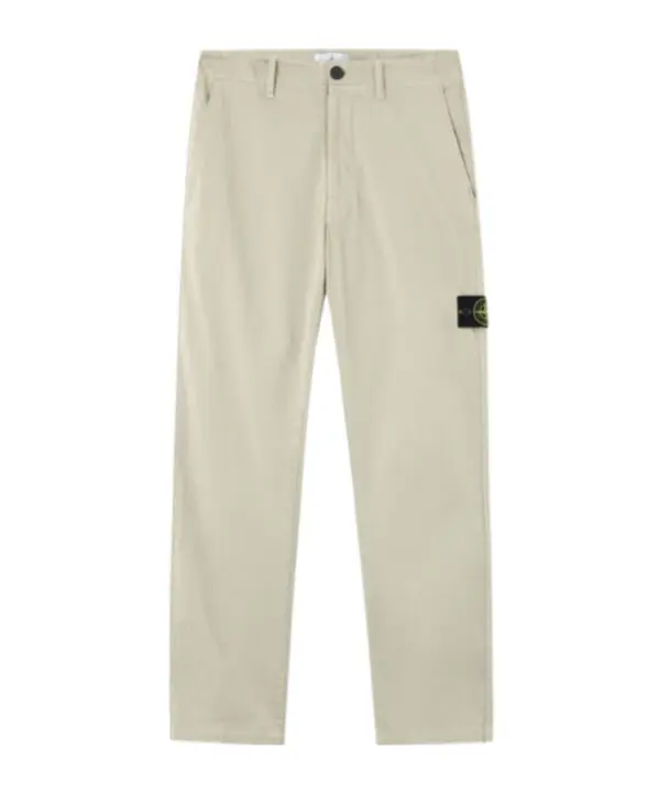 Stone Island Regular-fit Chino Trousers With Snap-flap Pocket - Sand