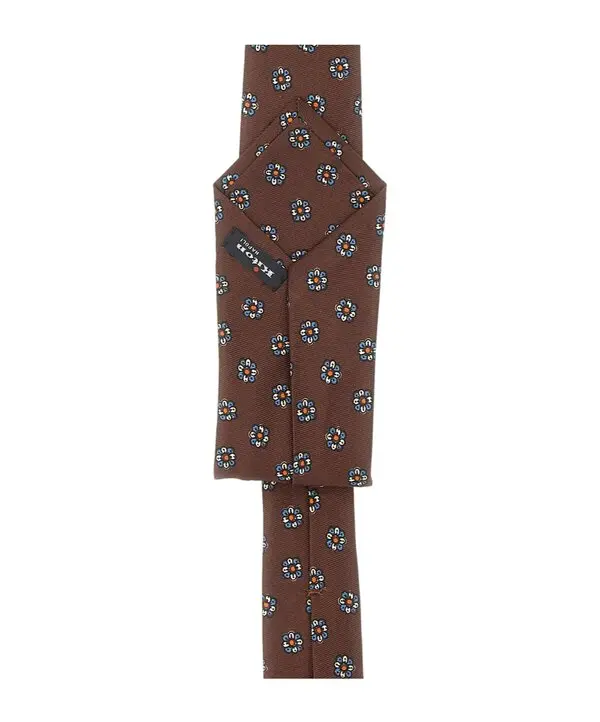 Kiton Micro Floral Seven-fold Tie