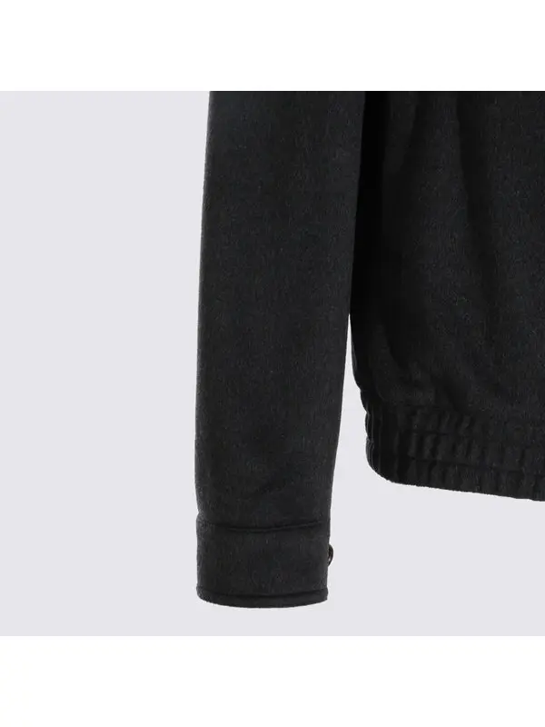 Brunello Cucinelli Zipper Beaver Cloth Bomber Jacket
