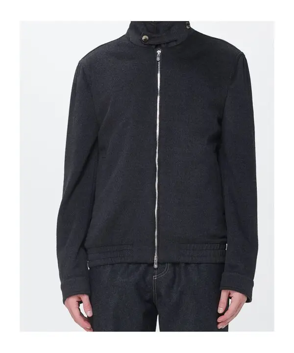 Brunello Cucinelli Zipper Beaver Cloth Bomber Jacket