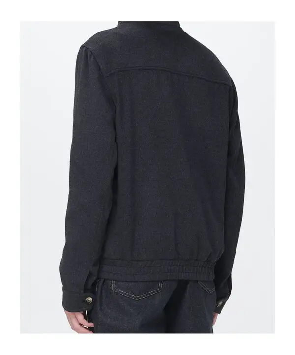 Brunello Cucinelli Zipper Beaver Cloth Bomber Jacket