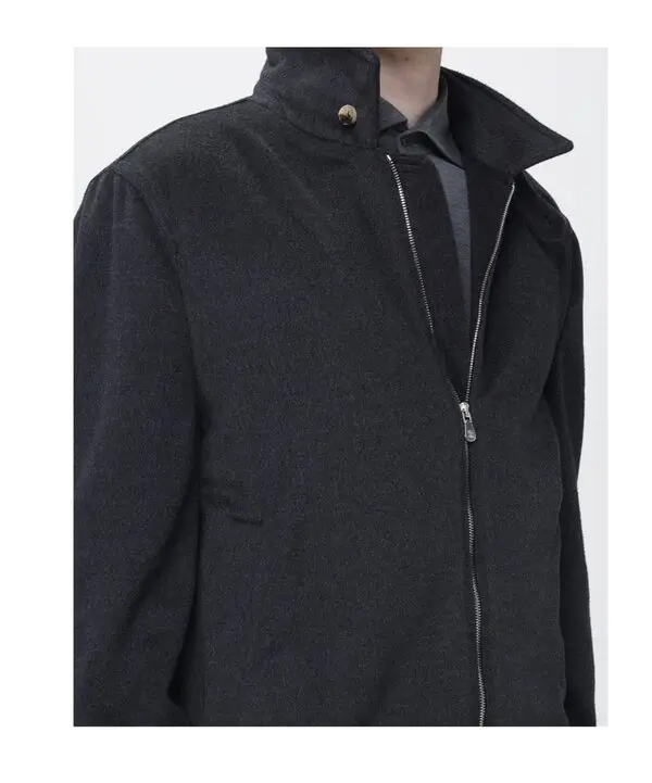 Brunello Cucinelli Zipper Beaver Cloth Bomber Jacket