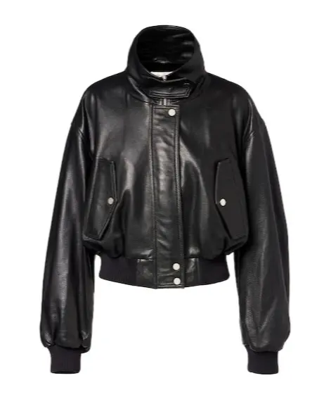 Nour Hammour Briar Leather Bomber Jacket
