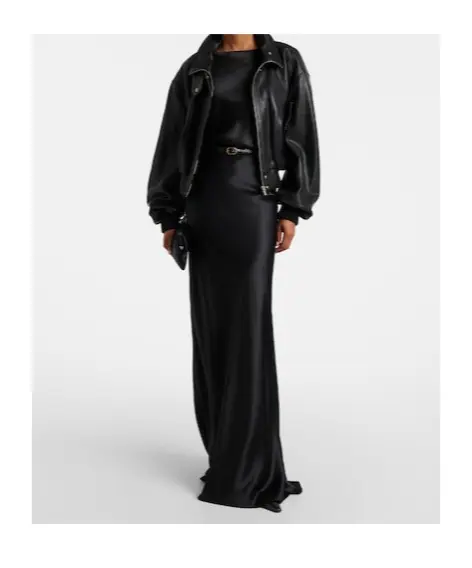 Nour Hammour Briar Leather Bomber Jacket