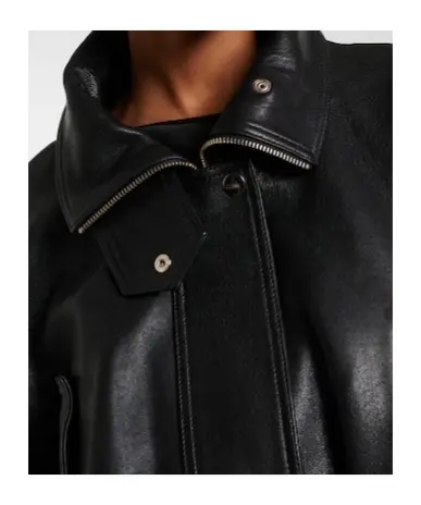 Nour Hammour Briar Leather Bomber Jacket