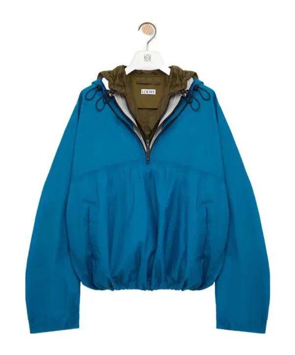 Loewe Anorak In Technical Shell With Double L Embroidery