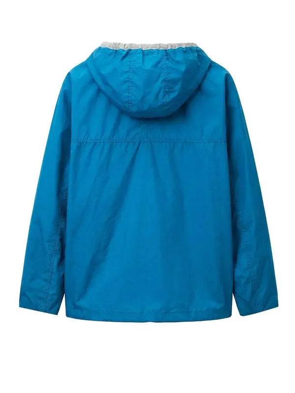 Loewe Anorak In Technical Shell With Double L Embroidery - Blue