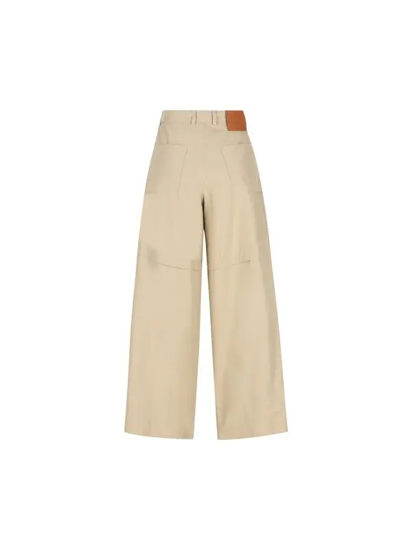 Loewe Logo Patch Wide Leg Pants