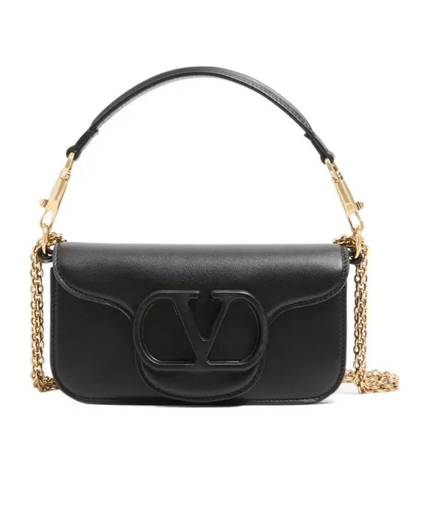 Valentino Garavani Locò Foldover Small Shoulder Bag - Black