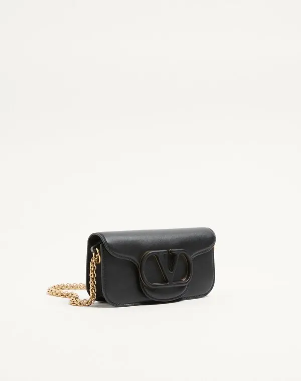 Valentino Garavani Locò Foldover Small Shoulder Bag - Black