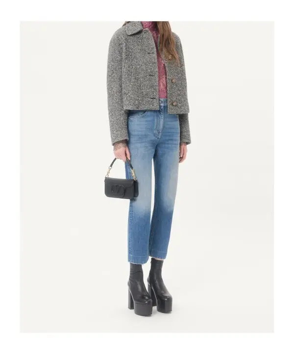 Valentino Garavani Locò Foldover Small Shoulder Bag - Black