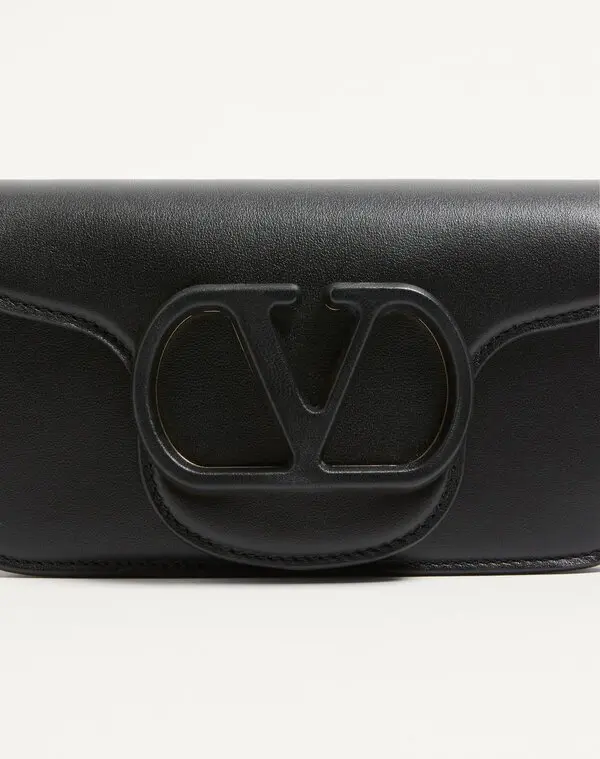 Valentino Garavani Locò Foldover Small Shoulder Bag - Black