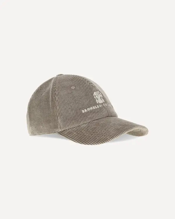 Brunello Cucinelli Corduroy Logo-embroidered Baseball Cap