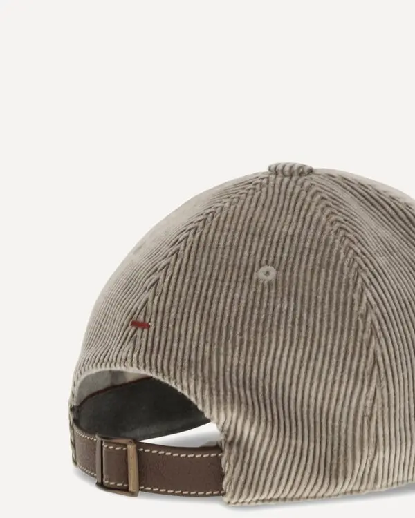 Brunello Cucinelli Corduroy Logo-embroidered Baseball Cap