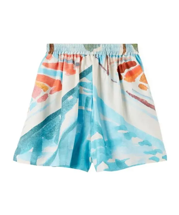 Loro Piana Corbin Bermuda Shorts With La Piscina Print