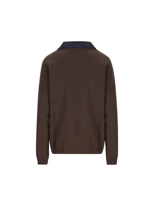 Loewe Embroidered Cotton Fleece Sweatshirt - Brown