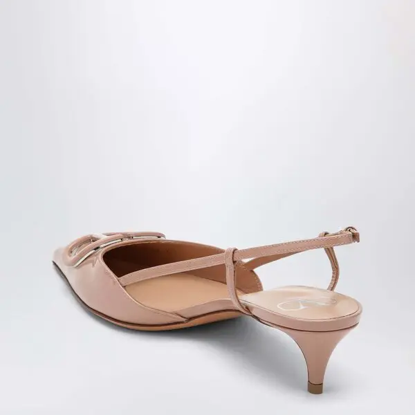 Valentino Garavani Vlogo Signature Patent Leather Slingback Pumps - Pink