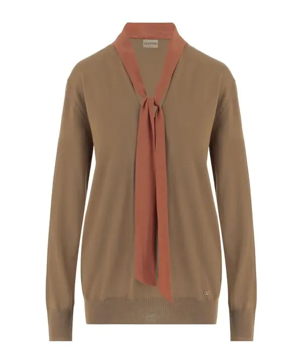 Valentino Garavani Long-sleeve Knit Top - Brown