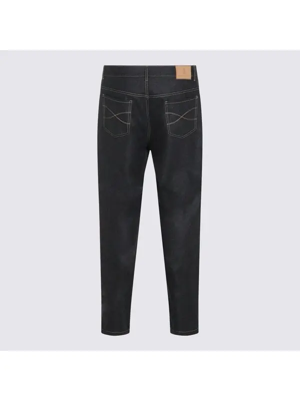 Brunello Cucinelli Logo Patch Straight-leg Jeans