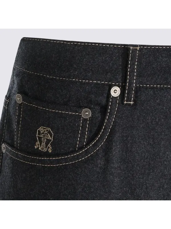 Brunello Cucinelli Logo Patch Straight-leg Jeans