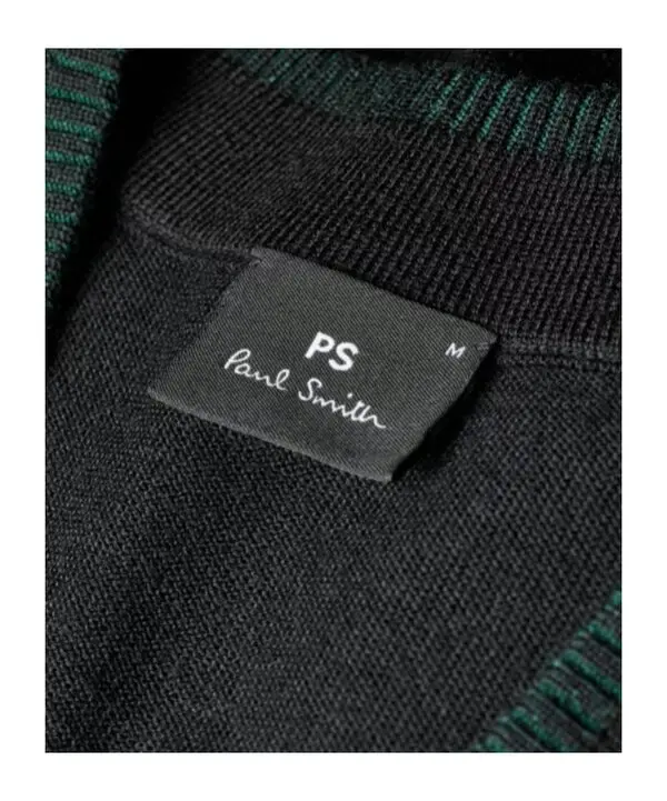 Paul Smith Contrast-collar Merino Wool Cardigan