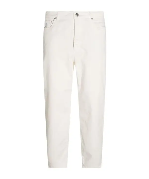 Brunello Cucinelli Regular-fit Five-pocket Pants - White