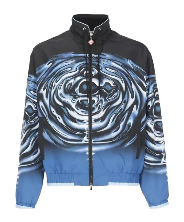 Casablanca Graphic Printed Zipped Drawstring Jacket