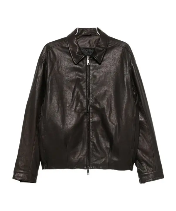GIORGIO BRATO Long-sleeve Zip-up Leather Jacket