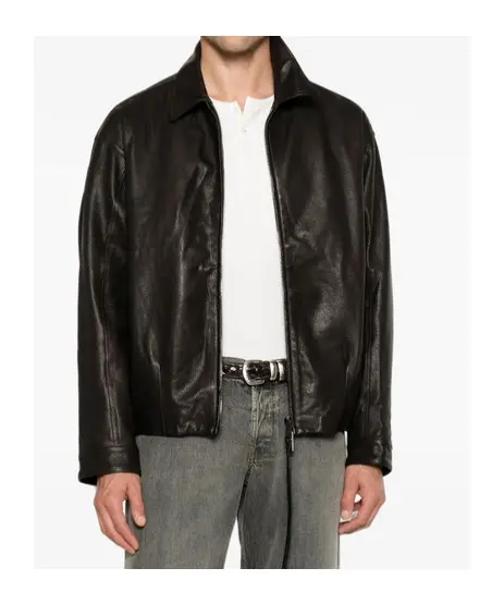 GIORGIO BRATO Long-sleeve Zip-up Leather Jacket