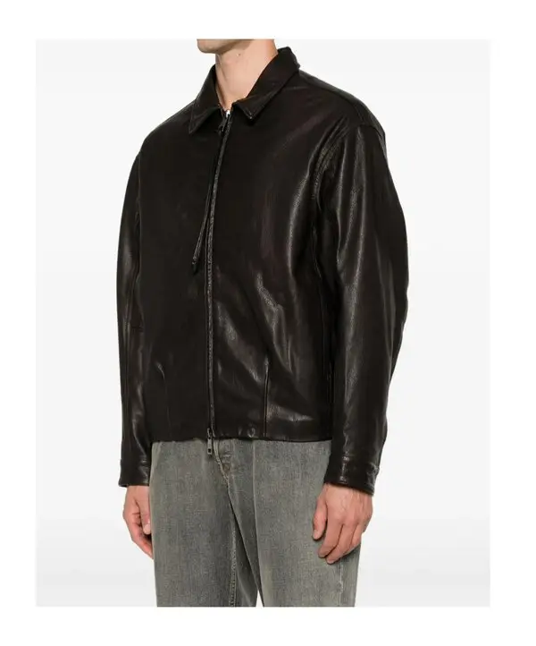 GIORGIO BRATO Long-sleeve Zip-up Leather Jacket