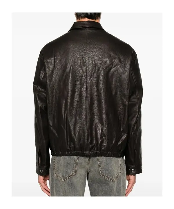 GIORGIO BRATO Long-sleeve Zip-up Leather Jacket