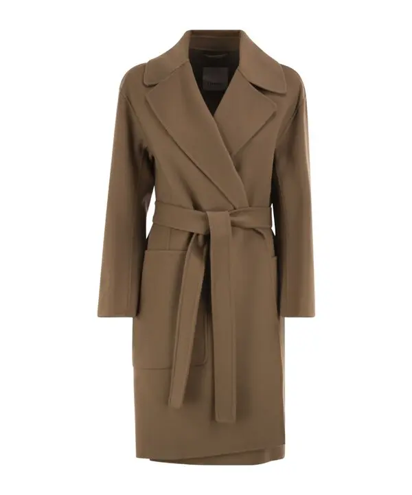 Max Mara Belted Wrap Coat - Green