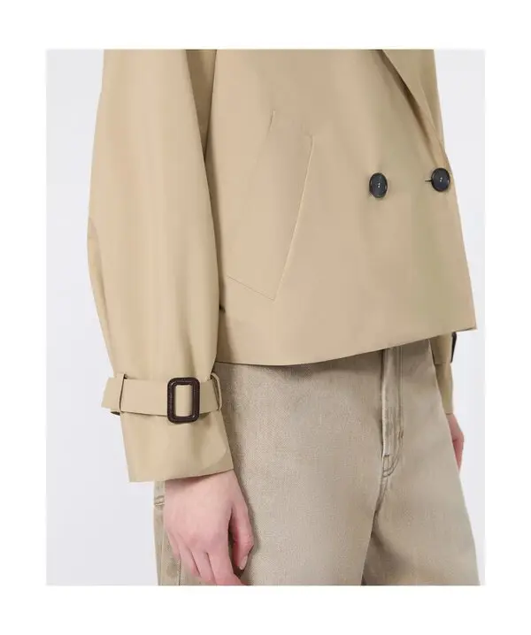 Max Mara Short Water-repellent Canvas Trench Coat