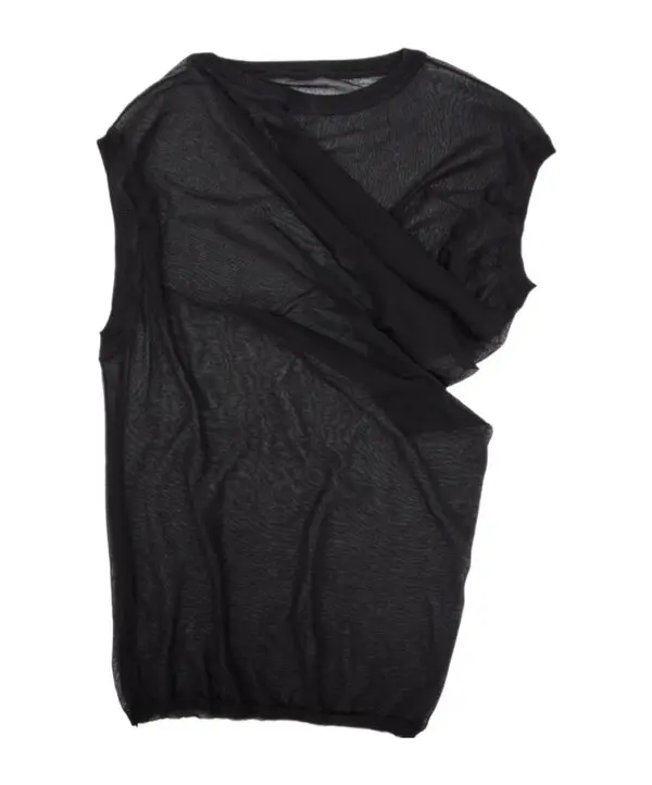 Paloma Wool Asymmetrical Knit Top - Black