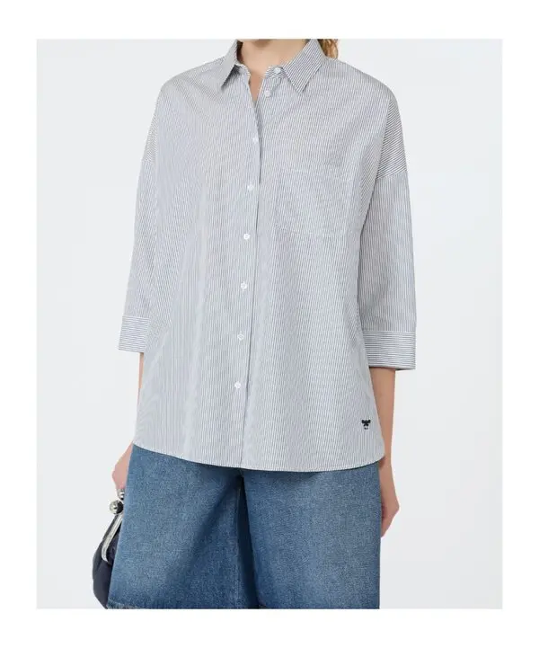 Max Mara Boxy Cotton Poplin Shirt