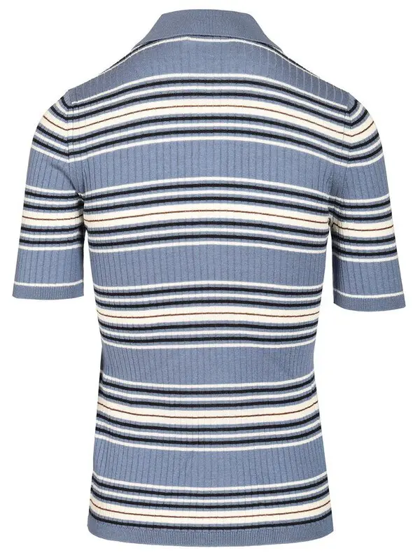 Max Mara Tallero Striped Knitted Polo Top