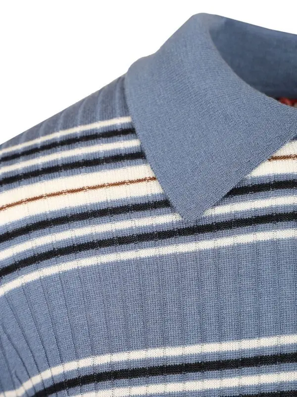 Max Mara Tallero Striped Knitted Polo Top