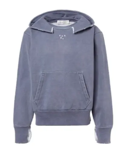 Our Legacy Relic Distressed Cotton Jersey Hoodie - Gray