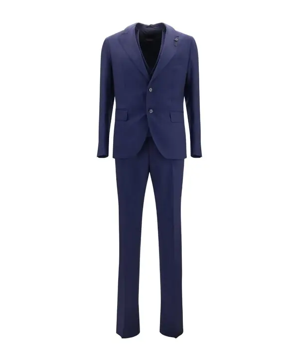 LARDINI Double-breasted Three-piece Suit