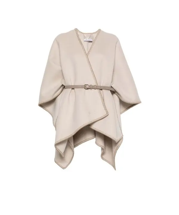 Max Mara V-neck Mid-length Sleeve Shawl - Nude