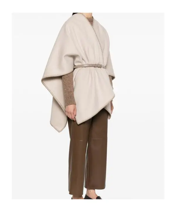 Max Mara V-neck Mid-length Sleeve Shawl - Nude