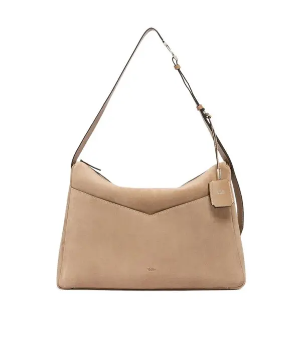 Max Mara Split Leather Handbag - Mud