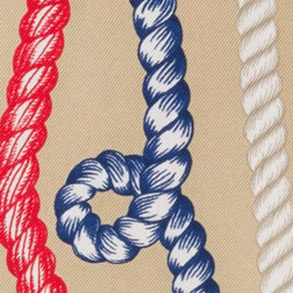 Prada Silk Twill Ropes Print Square Scarf