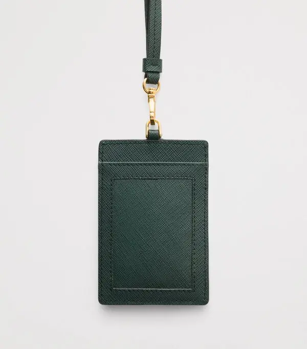Prada Saffiano Leather Badge Holder - Green