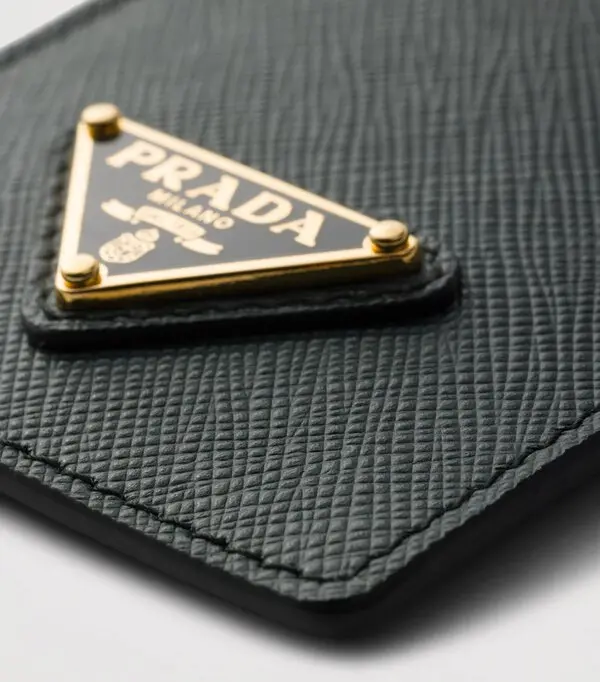 Prada Saffiano Leather Badge Holder - Green