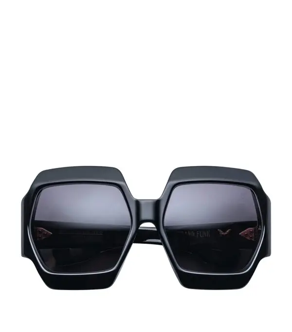 JACQUES MARIE MAGE Grand Funk Hexagonal Sunglasses - Black