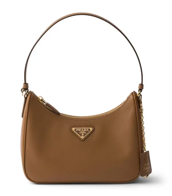 Prada Saffiano Leather Re-edition 2005 Top-handle Bag - Brown