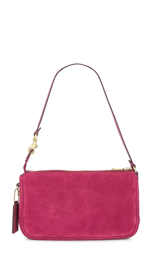 COACH Suede Plaza Bag In Pink