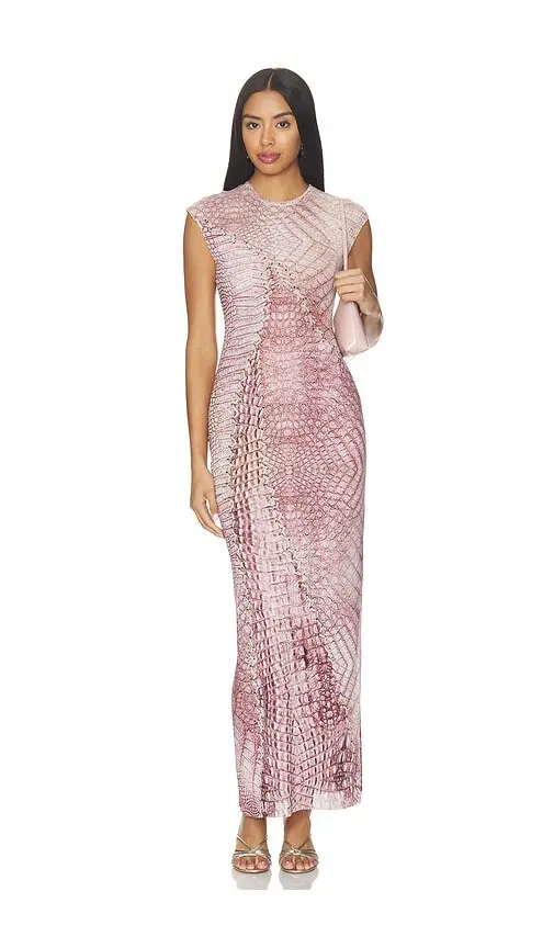 AFRM Mylo Dress - Cappuccino Croc